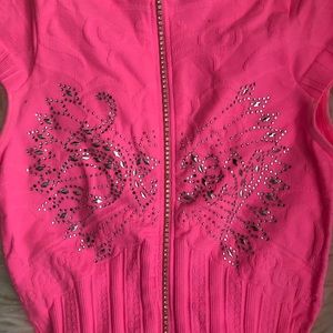 Shirts & Tops | Girls Pink Rhinestone Topvest Os | Poshmark